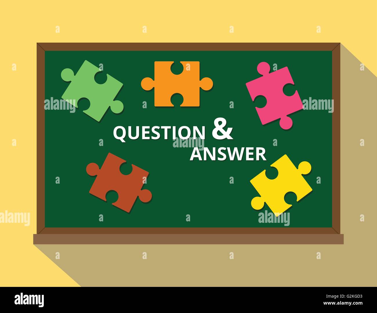 Questions and answers green Stock Vector Images - Alamy