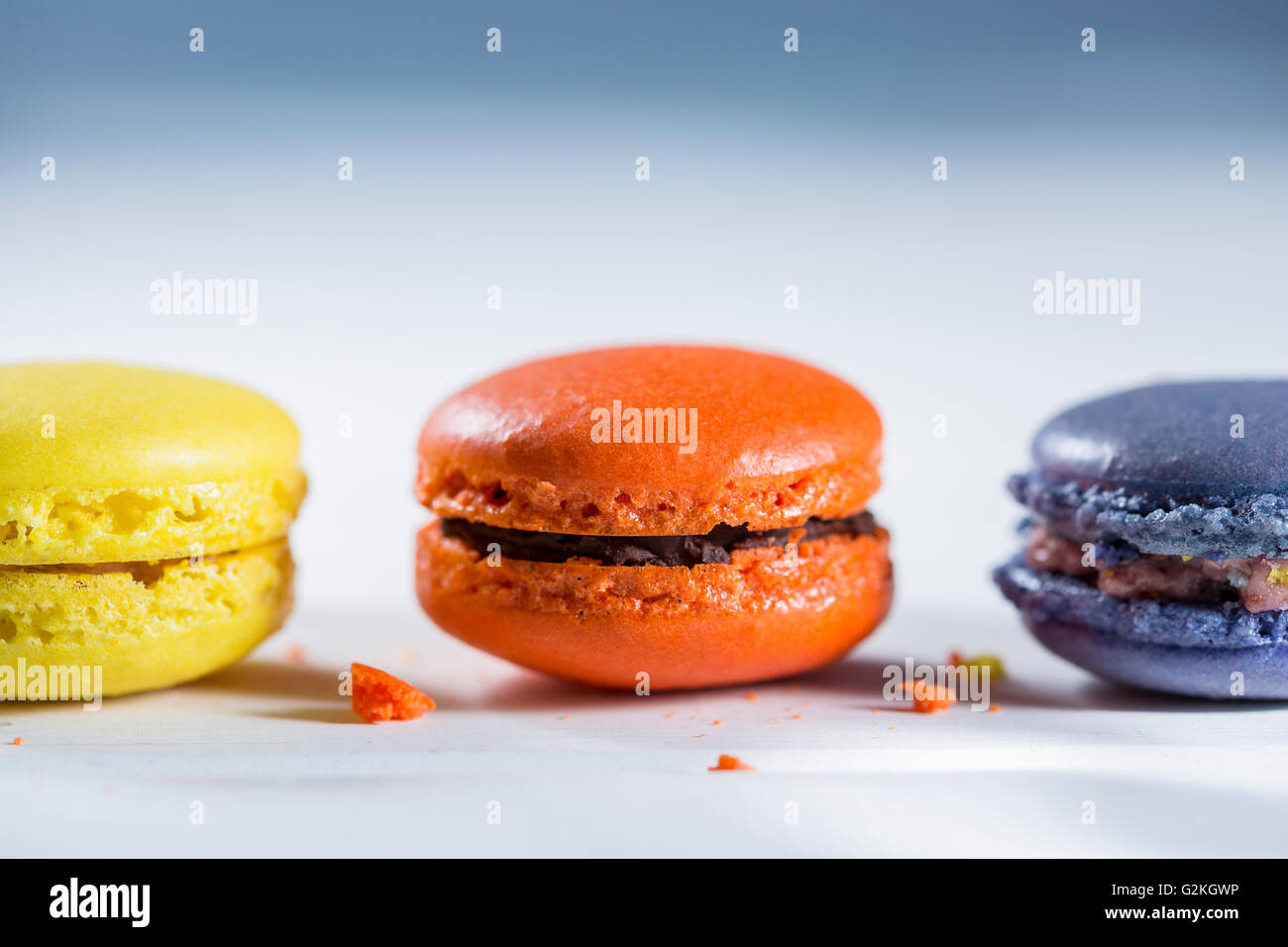 Three colourful macarons hi-res stock photography and images - Alamy