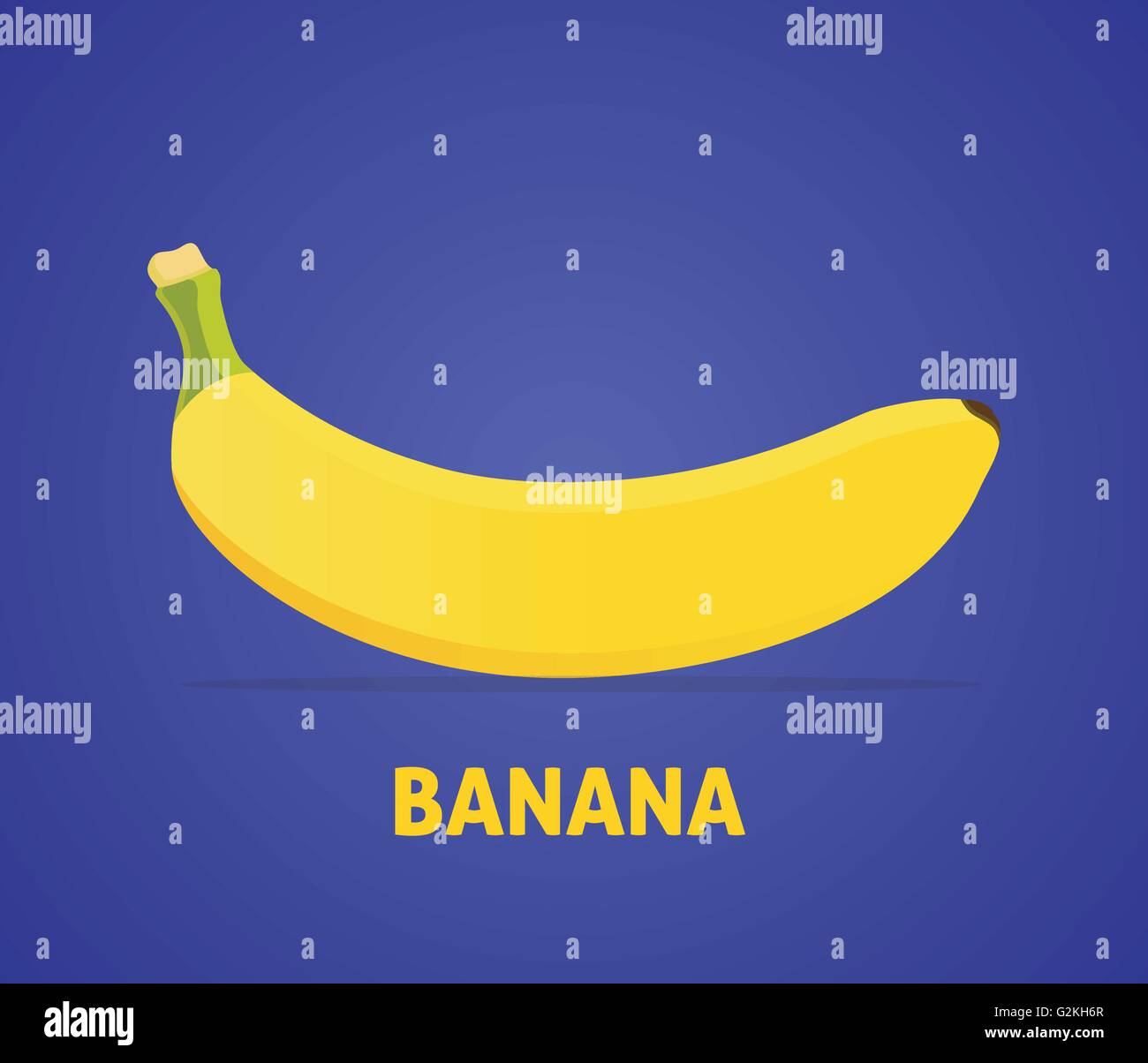 single banana isolated with violet background Stock Vector Image & Art ...
