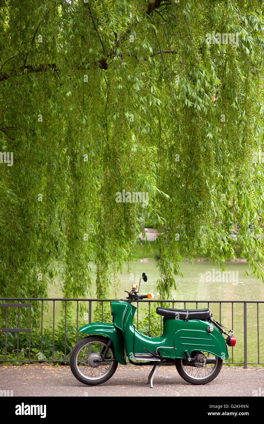 Green moped hi-res stock photography and images - Alamy