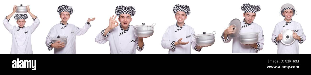 Set of photos with funny cook Stock Photo - Alamy