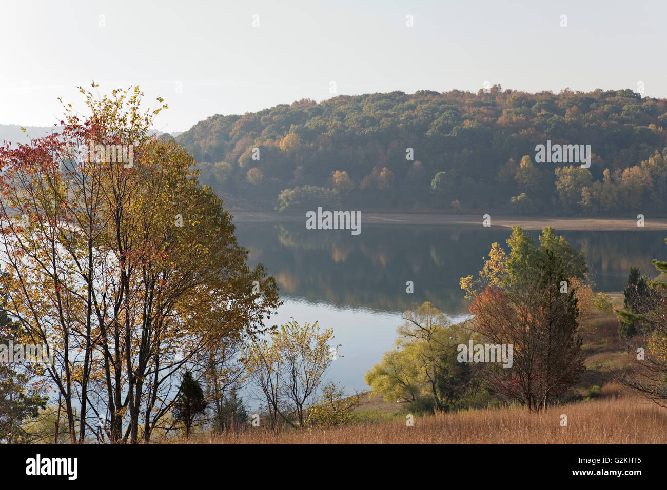 USA NY Round Valley Park Autumn Landscape Stock Photo - Alamy