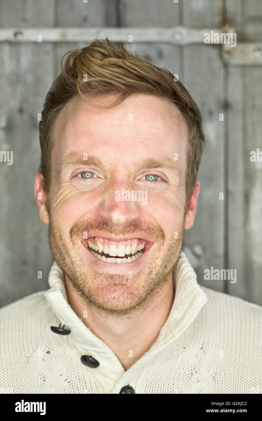 Portrait of laughing man Stock Photo - Alamy