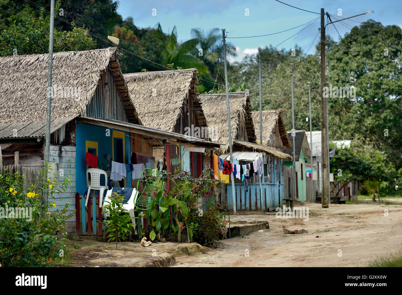 Brazil, Para, Itaituba, Pimental, wooden huts Stock Photo - Alamy