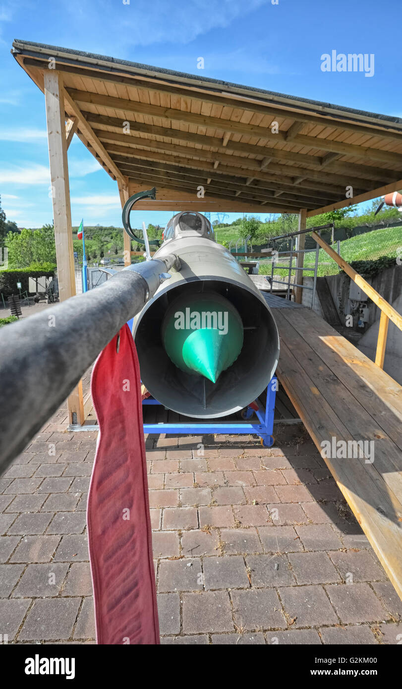 The air intake of the famous Mig-21 fighter Stock Photo - Alamy