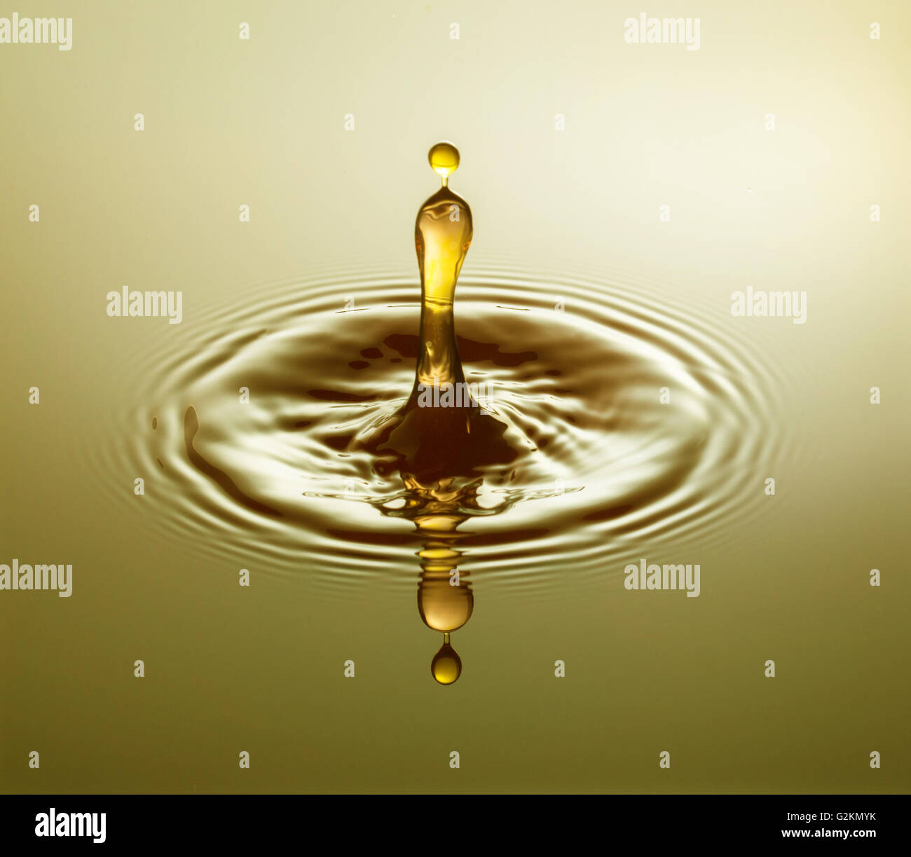 Water drop photography, one or two drops of water dropped from height ...