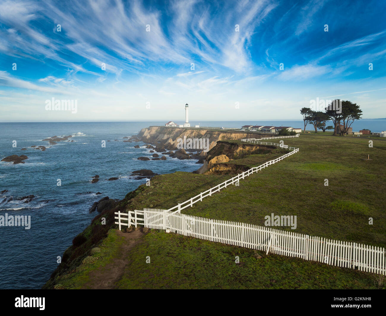 USA, California, Point Arena Lighthouse Stock Photo - Alamy