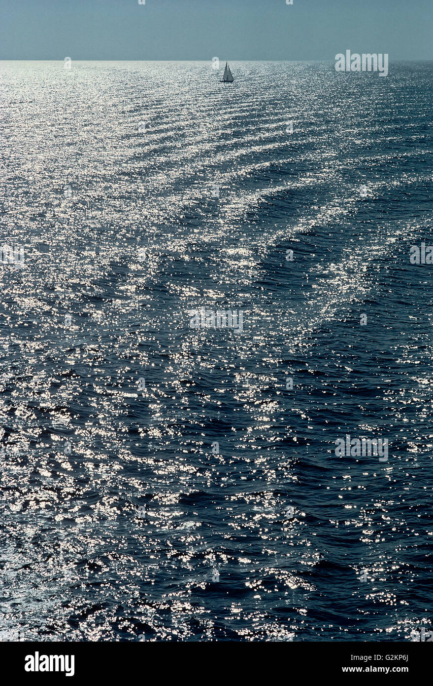 Sailboat on Lake Superior at Kama Bay (Kama Point), East of Nipigon ...
