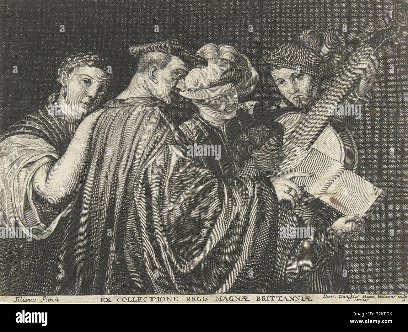 Woman and boy singing and playing musical instruments hi-res stock ...