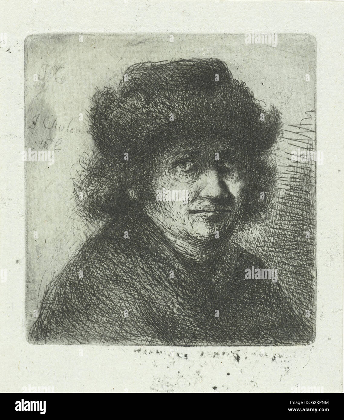 Adult man with hat, Jan Chalon, 1748 - 1795 Stock Photo - Alamy