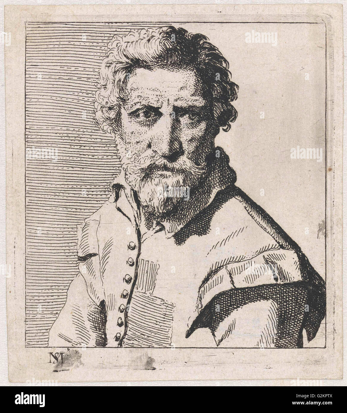 Bust of a bearded man, Michael Sweerts, 1656 Stock Photo - Alamy