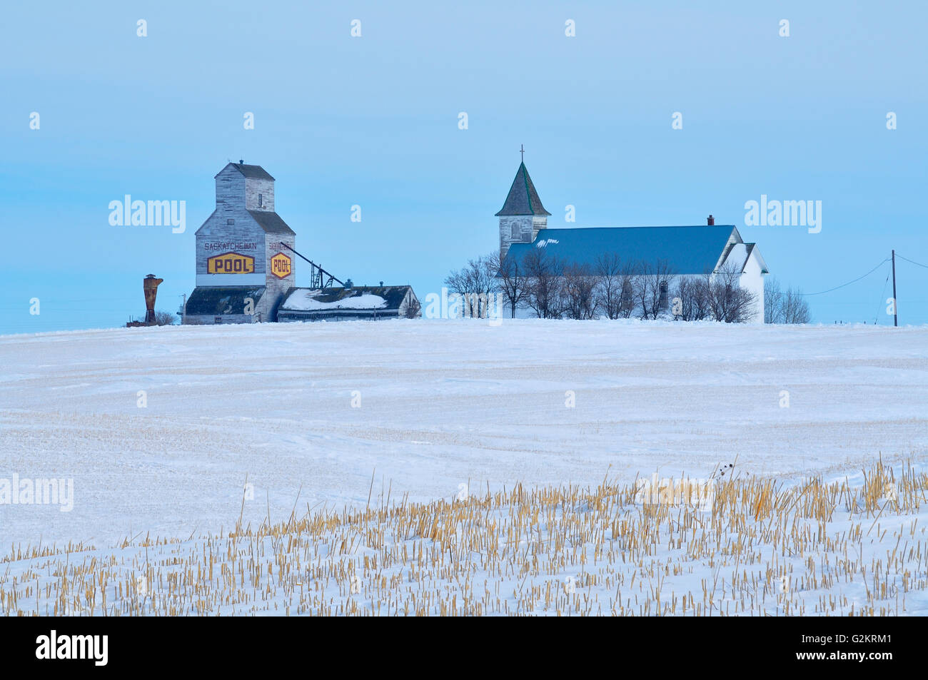 Grain elevator and church hi-res stock photography and images - Alamy