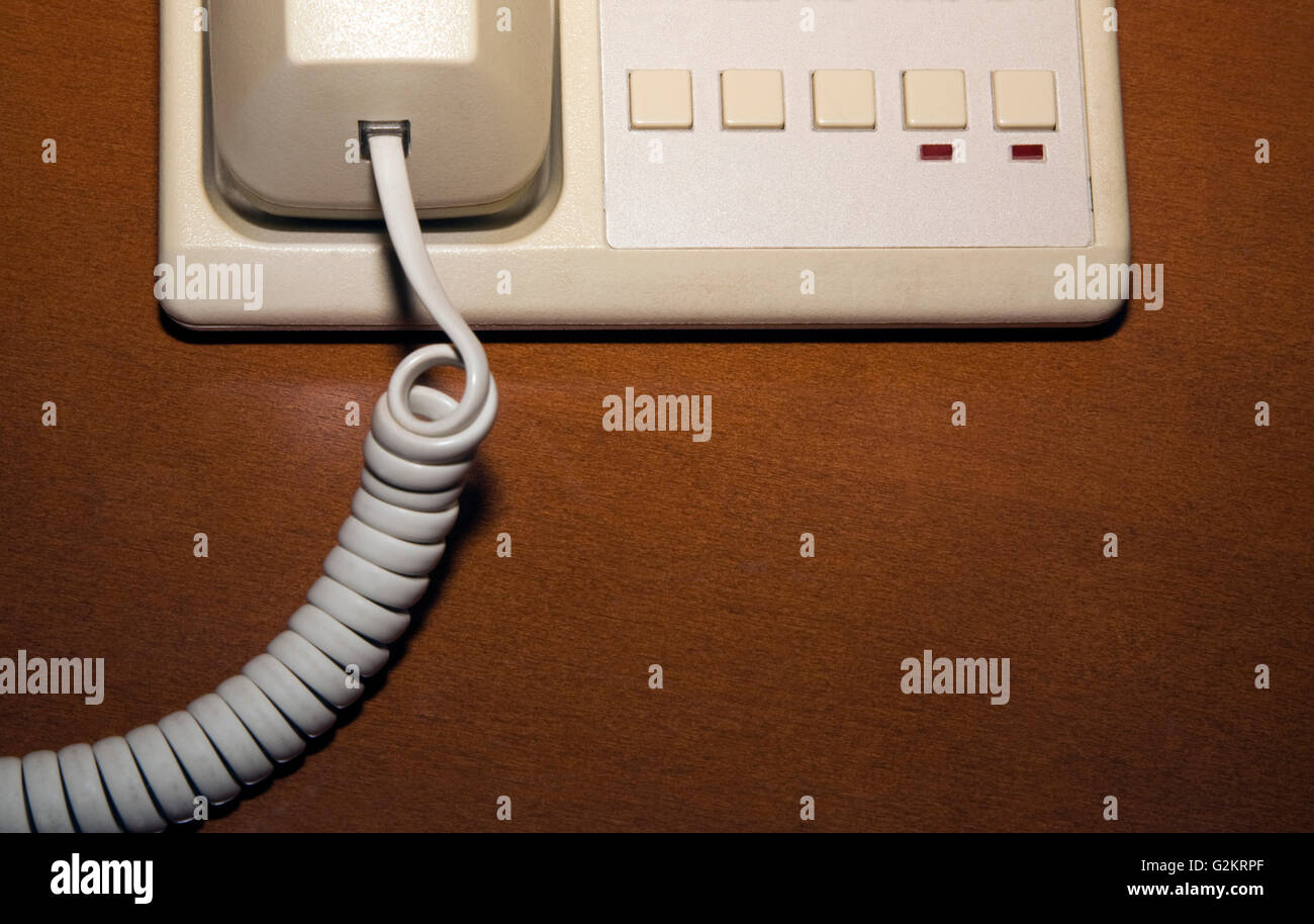 Hotel Phone Detail Stock Photo - Alamy