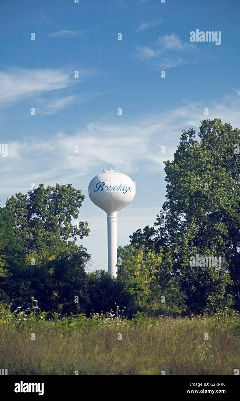 Brooklyn Water Tower, Michigan Stock Photo - Alamy