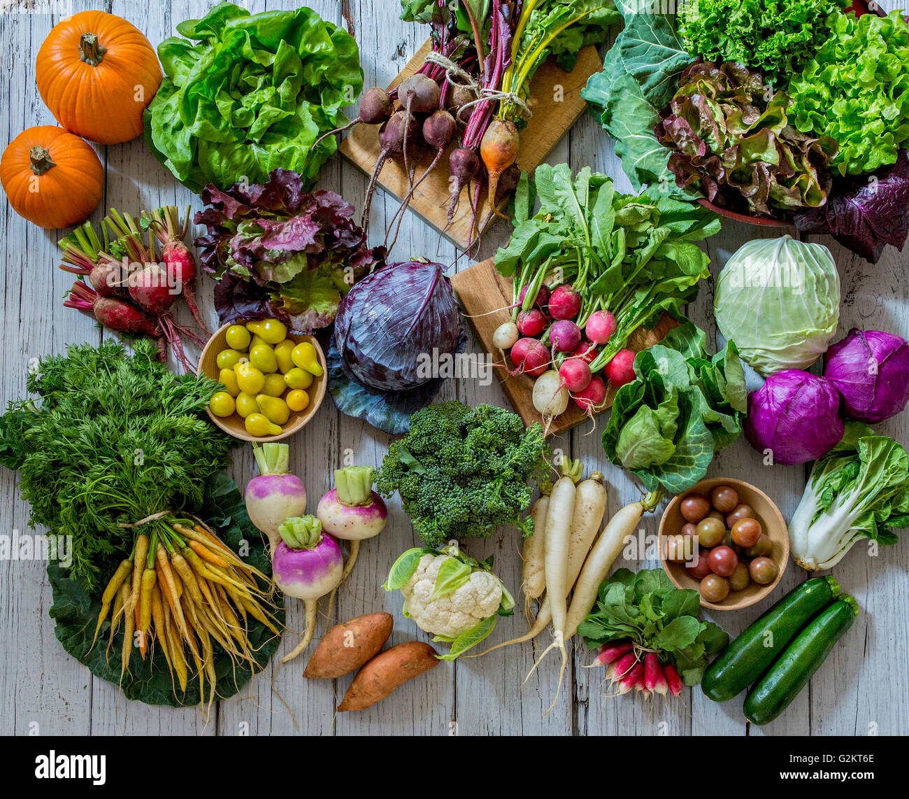 Assortment of Fresh Garden Vegetables Stock Photo - Alamy