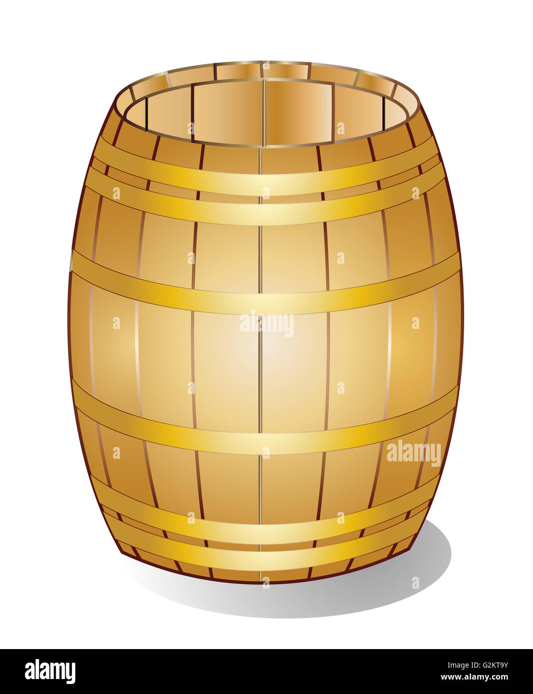 Wine or beer gold barrel Stock Photo - Alamy