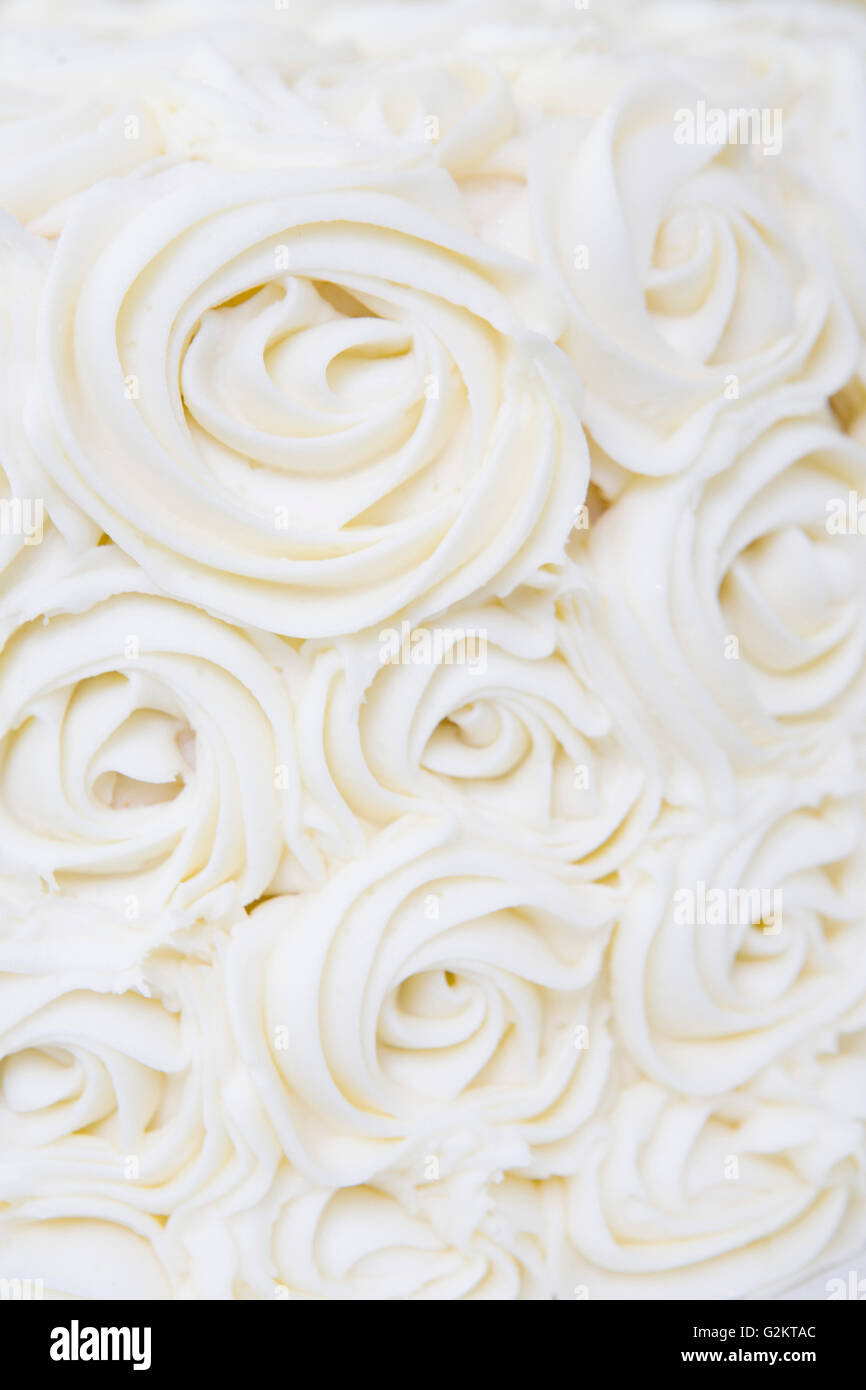 Frosting on Wedding, Cake, Close Up Stock Photo - Alamy