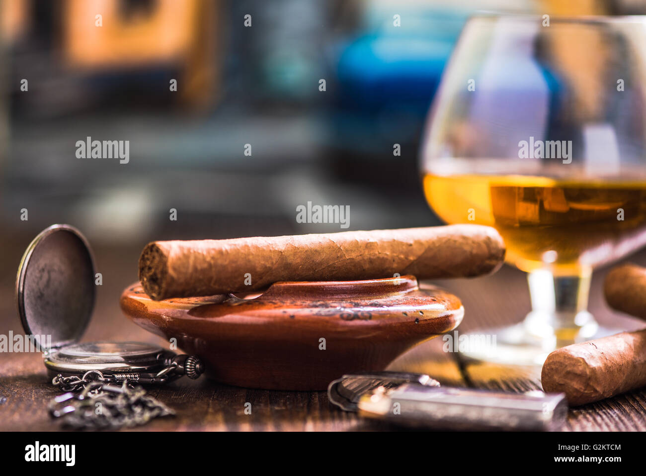 cuban cigar luxury concept, table shot Stock Photo - Alamy