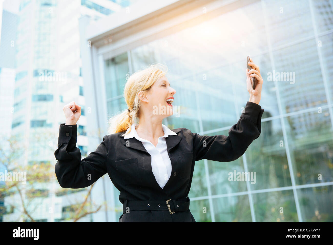 Concept success businesswoman hi-res stock photography and images - Alamy