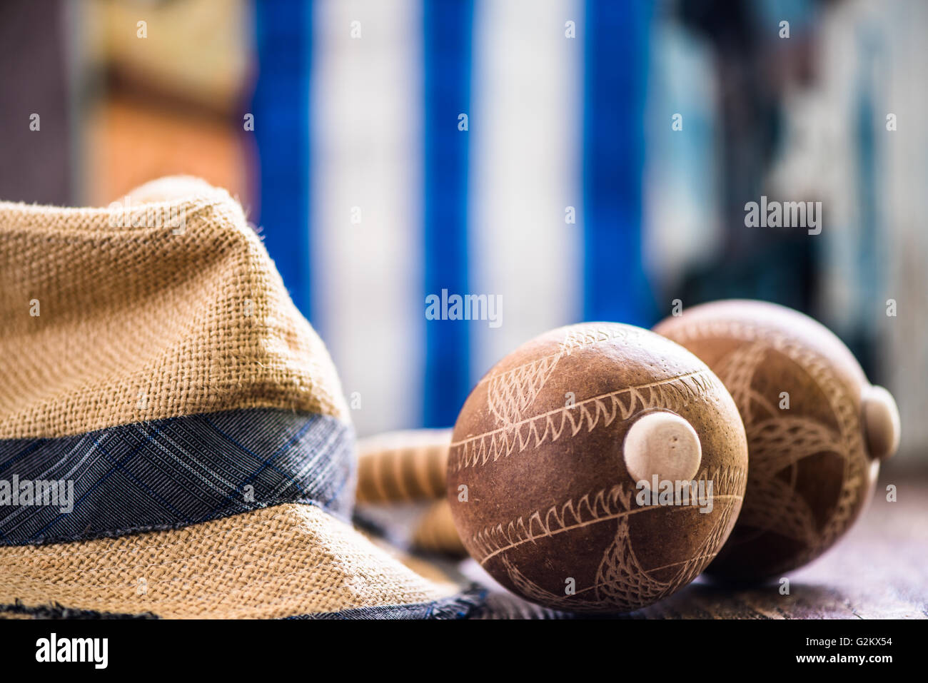 traditional Cuban culture items with national flag in background Stock ...