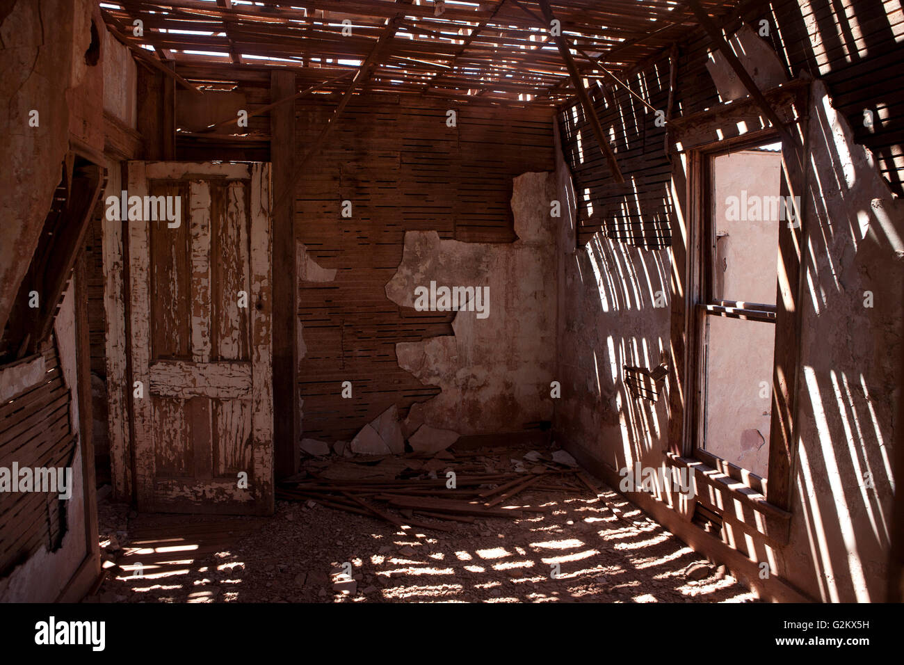 Severely Damaged Room in Abandoned House Stock Photo - Alamy