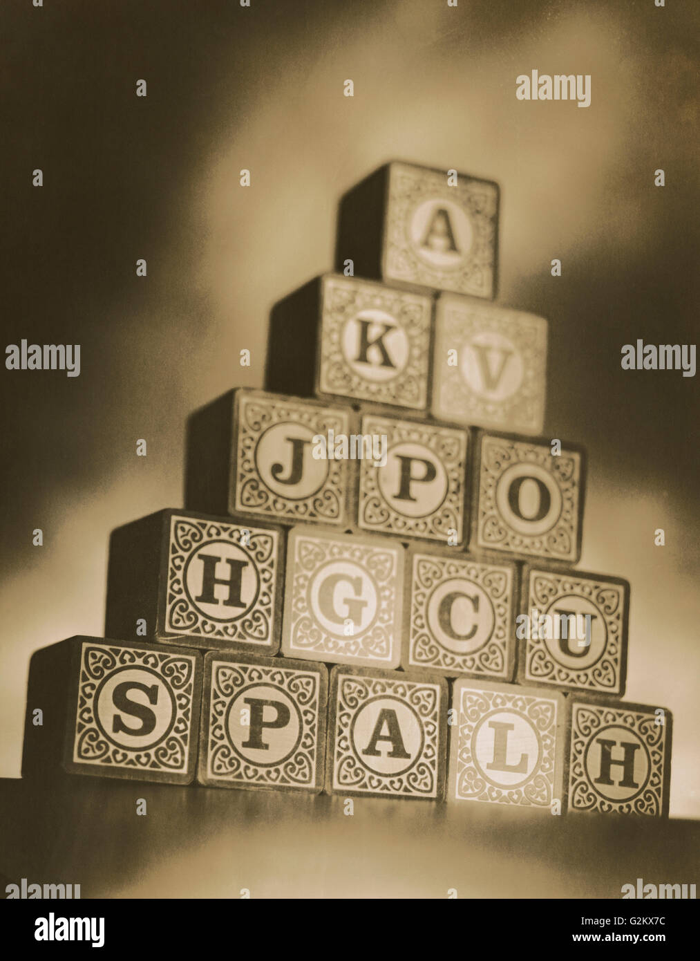 Lettered Building Blocks Stock Photo - Alamy