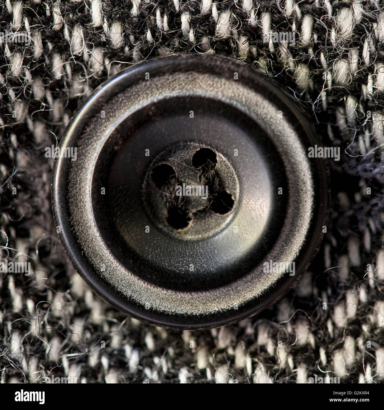 Black Button, Close-Up Stock Photo - Alamy