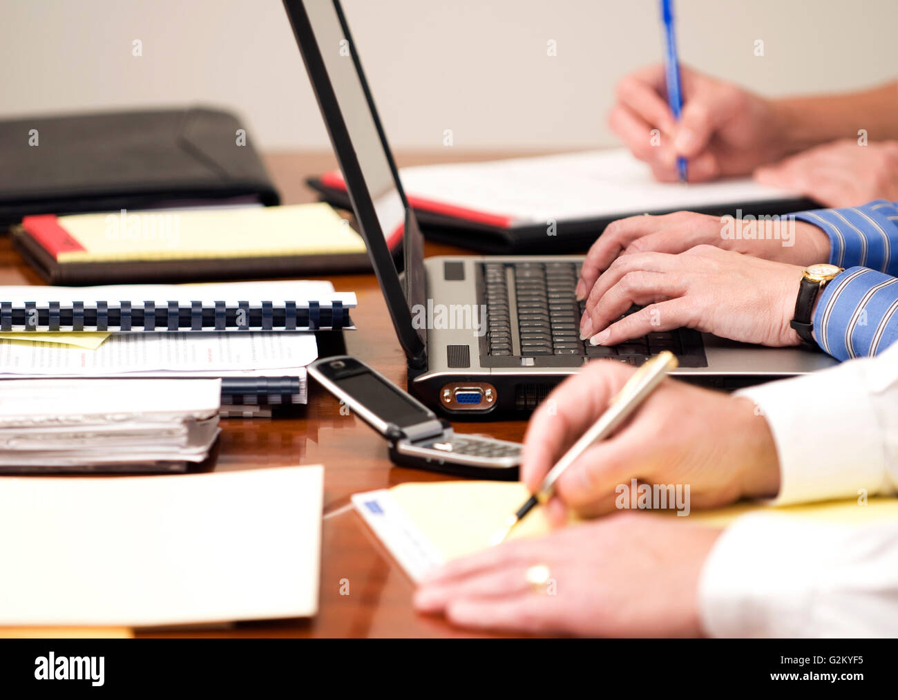 Taking Important Notes At Business Meeting Stock Photo - Alamy