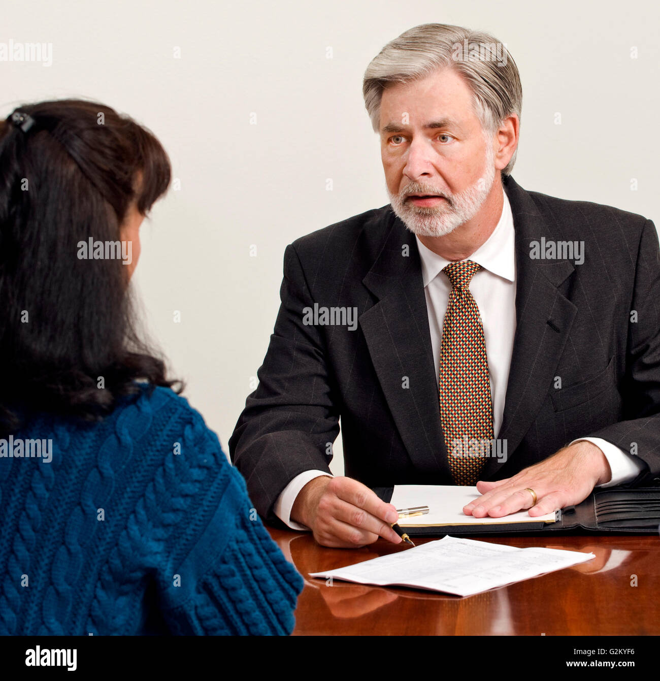 Businesswoman discussing client project two hi-res stock photography ...