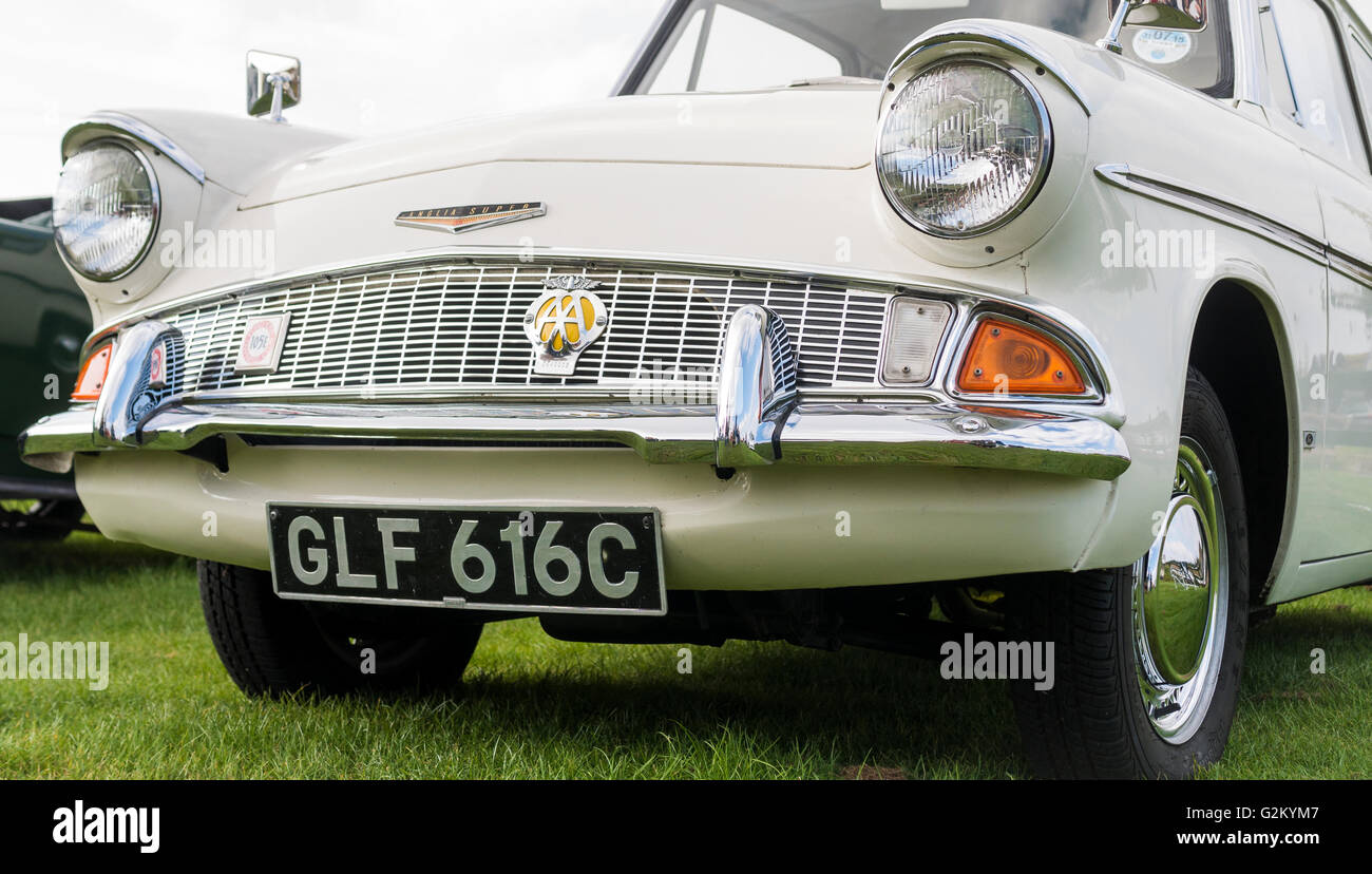 London, England - October 11, 2015: Ford Anglia Super 123E, A British ...
