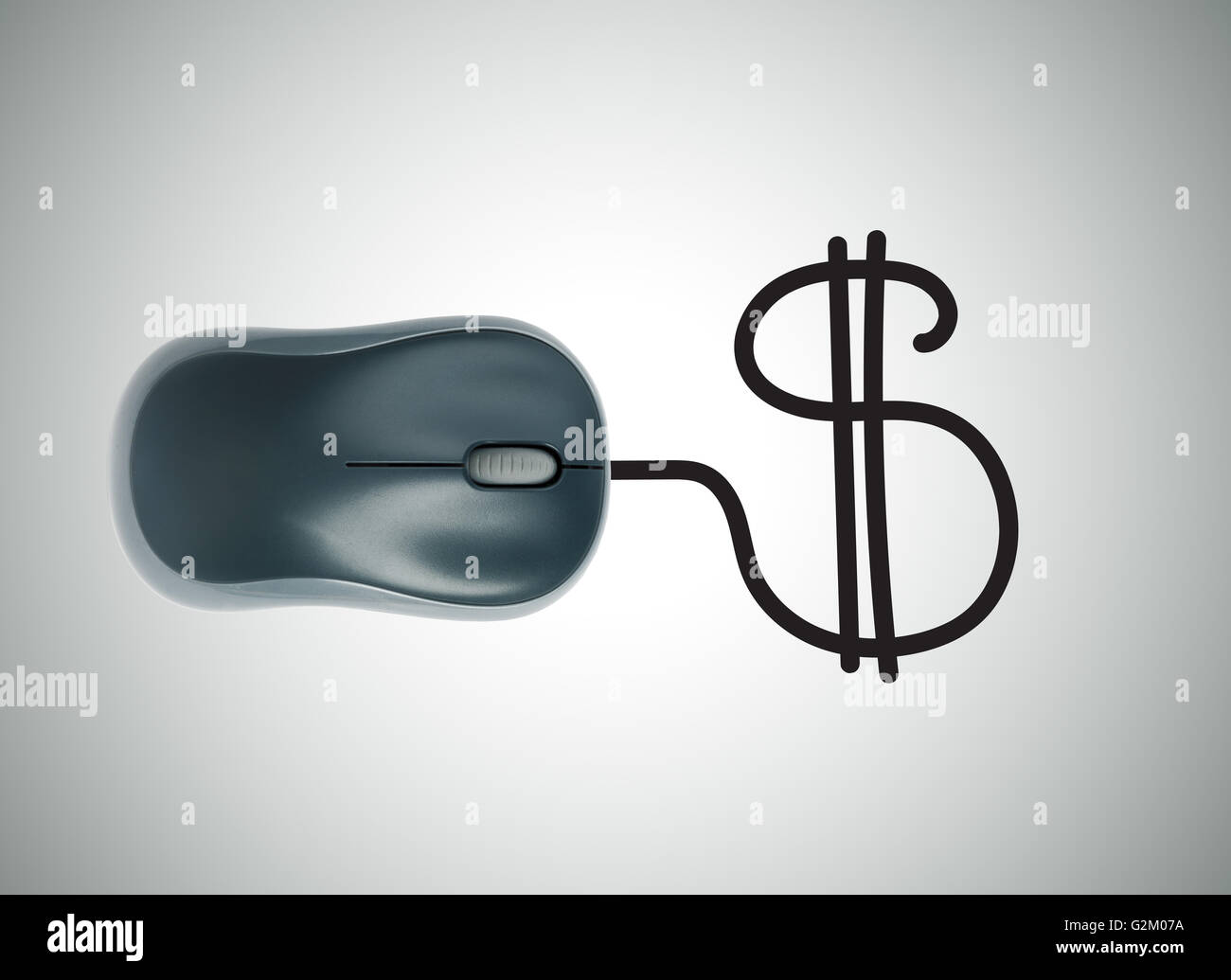 Money concept with computer mouse and dollar sign Stock Photo - Alamy