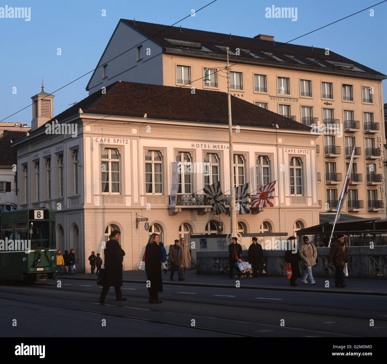 Switzerland, Basel, city tran by Hotel Merian Stock Photo - Alamy