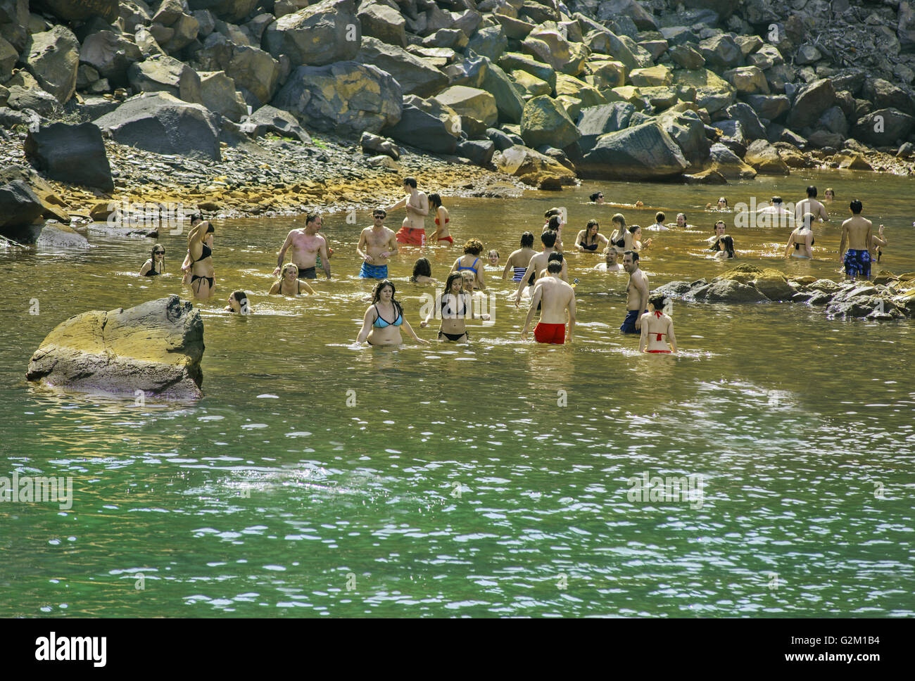 Santorini island hot springs hi-res stock photography and images - Alamy