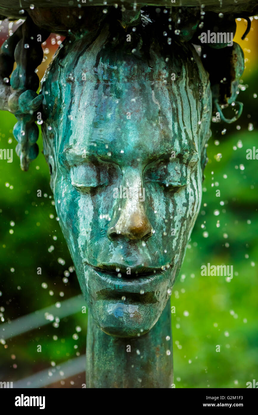 Crying fountain with termal water in Karlovy Vary Stock Photo - Alamy