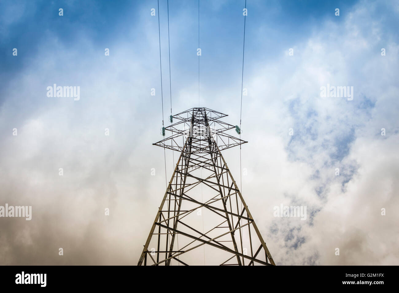 Electric pylon detail Stock Photo - Alamy