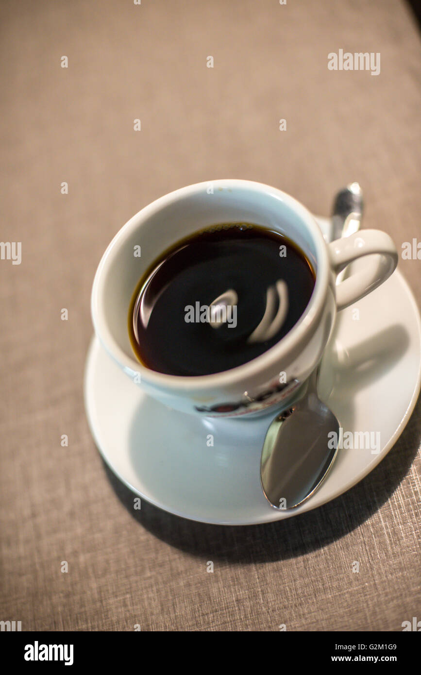 Cup of coffee with circles of vibration Stock Photo - Alamy