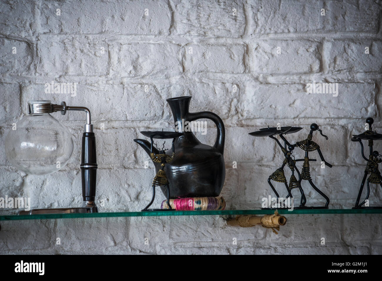Still life with the jabena - Ethiopian coffee vessel Stock Photo - Alamy