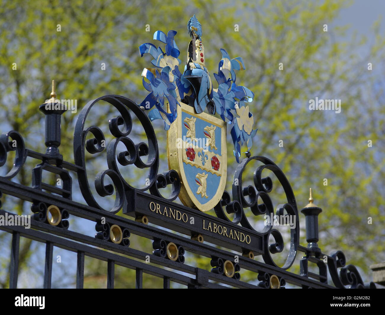The crest of Rugby School, Rugby, Warwickshire, England Stock Photo - Alamy