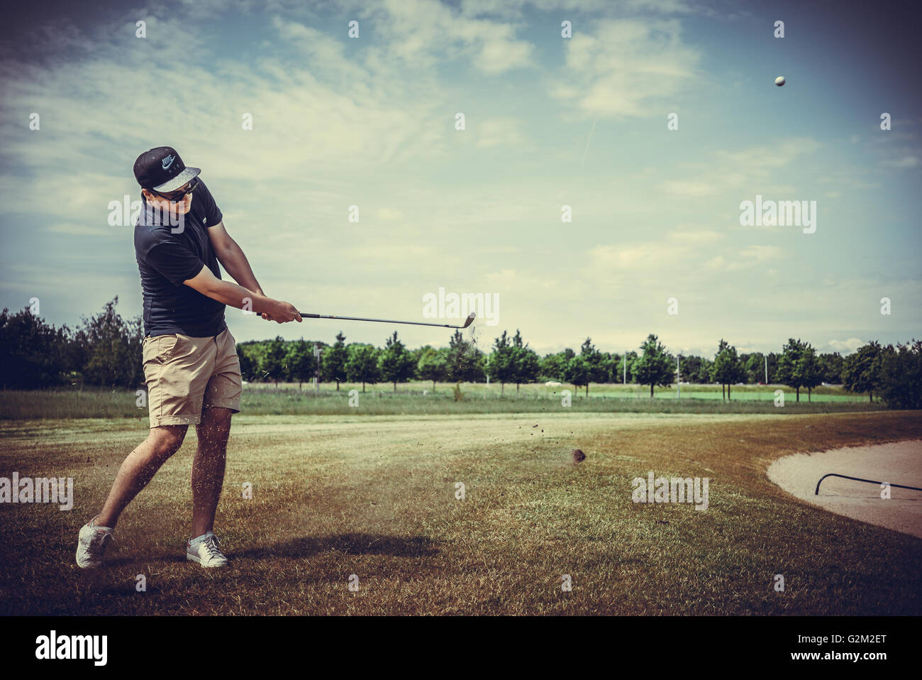 Golf action cap hi-res stock photography and images - Alamy