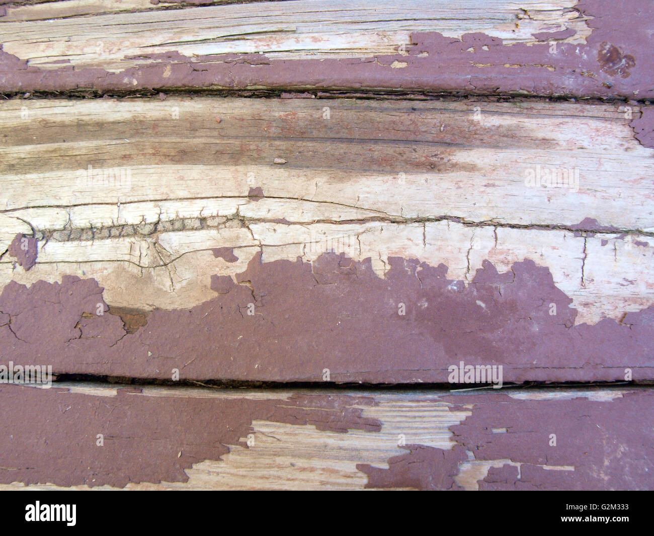 close up photo of weather beaten painted old wood beams Stock Photo - Alamy