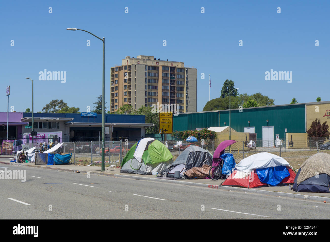 Homeless Encampment, Oakland, CA Stock Photo - Alamy