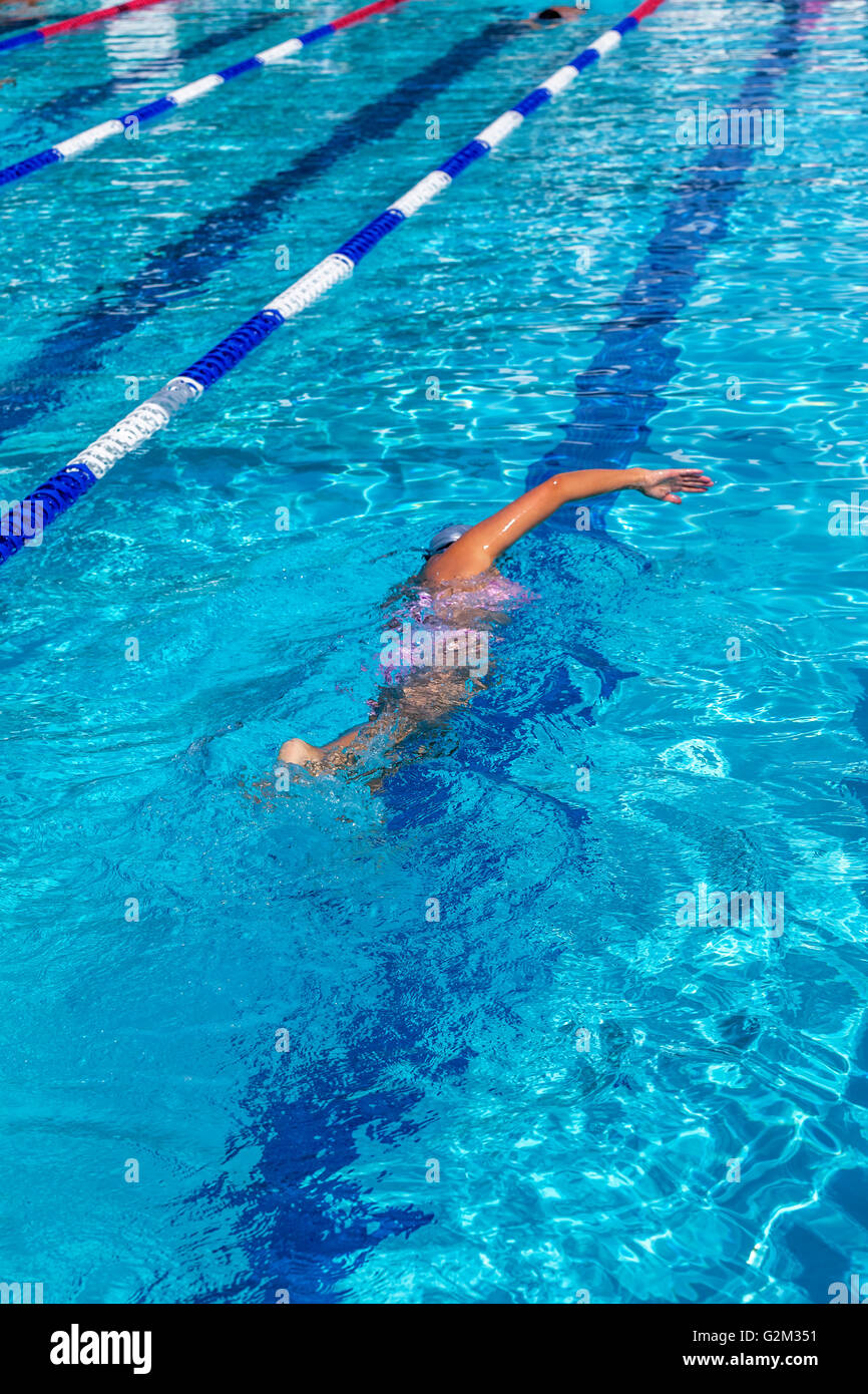 Competitive Swimmer practicing in pool Stock Photo - Alamy