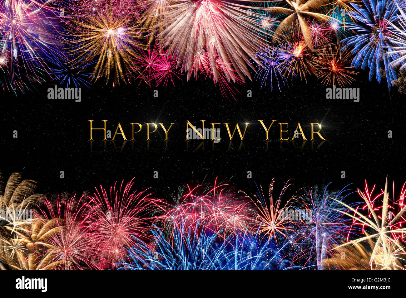 Black background with a border of Fireworks Stock Photo - Alamy