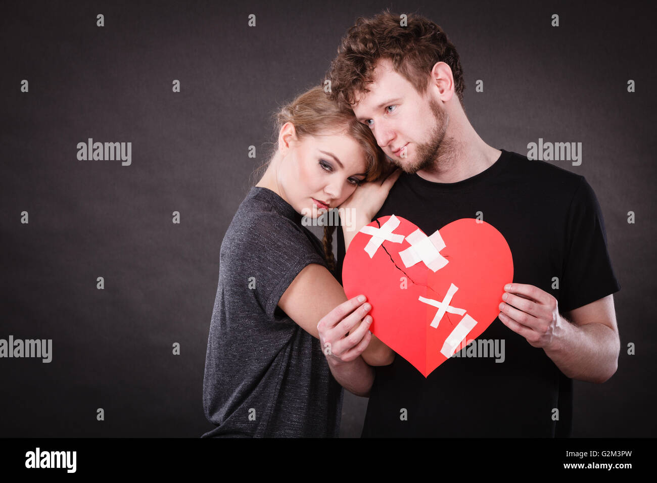 Heart broken in two hi-res stock photography and images - Alamy