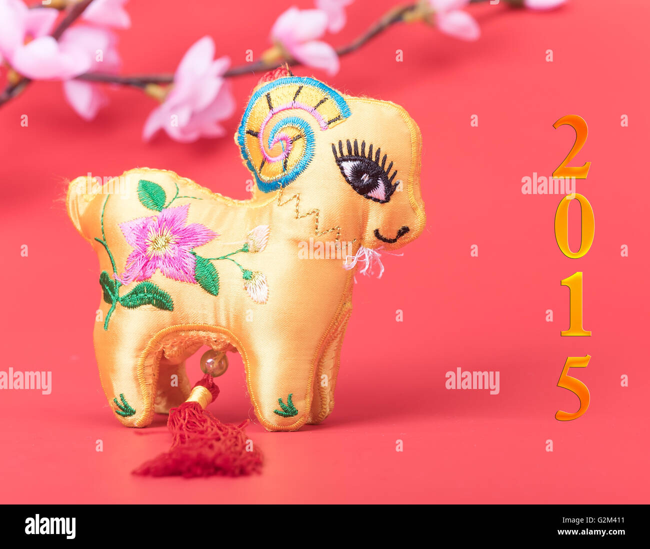 chinese goat knot, 2015 is year of the goat Stock Photo - Alamy