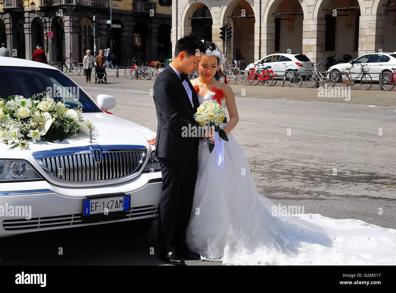 Padova, Italy. wedding of a young couple of Chinese immigrants Stock ...