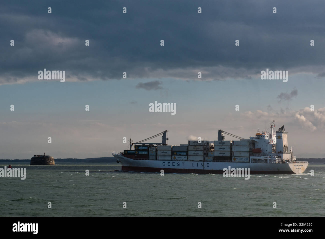 Agulhas Stream - Willemstad, Geest Line cargo vessel sailing on the ...