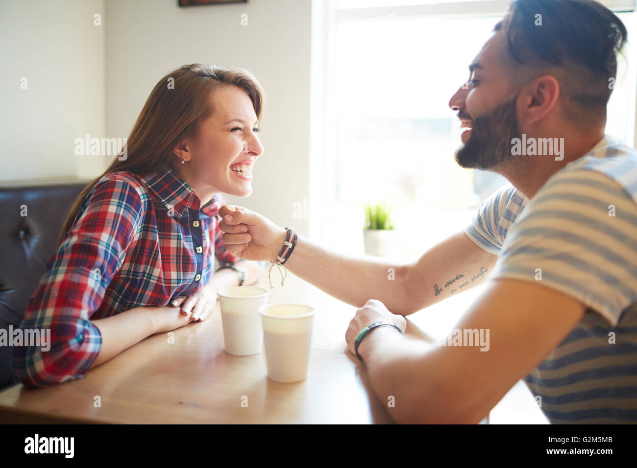 Woman man flirt hi-res stock photography and images - Alamy