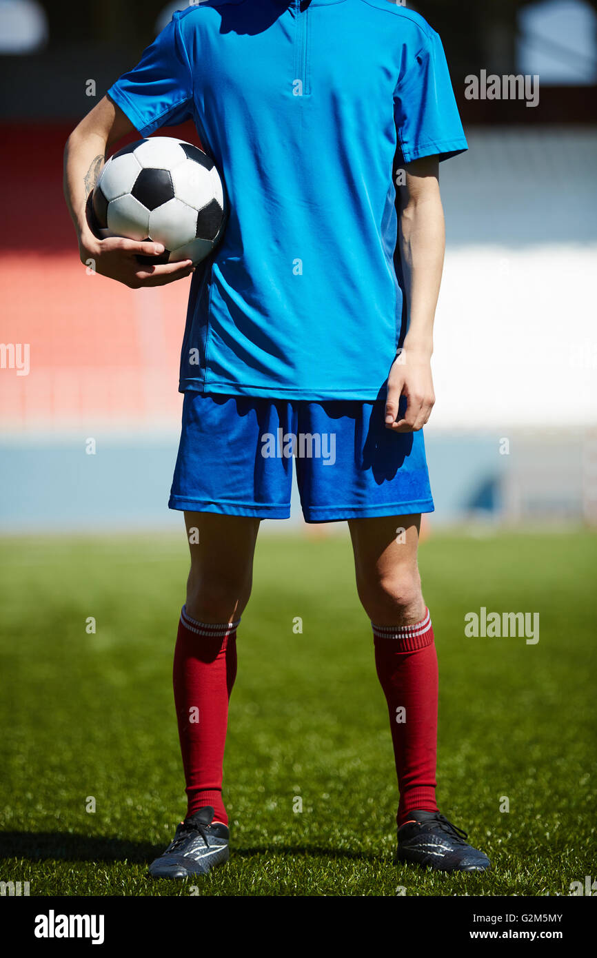 Footballer with soccer ball Stock Photo - Alamy