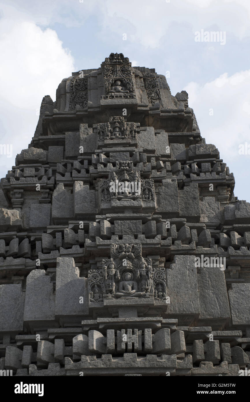 Kirtimukha relief on vesara shikhara (tower over shrine) at Akkana ...